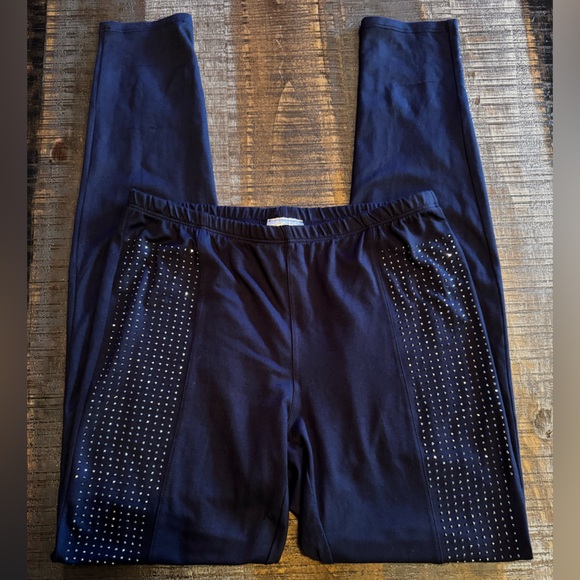 Vocal | Pants & Jumpsuits | Navy Leggings With Studded Rhinestones ...